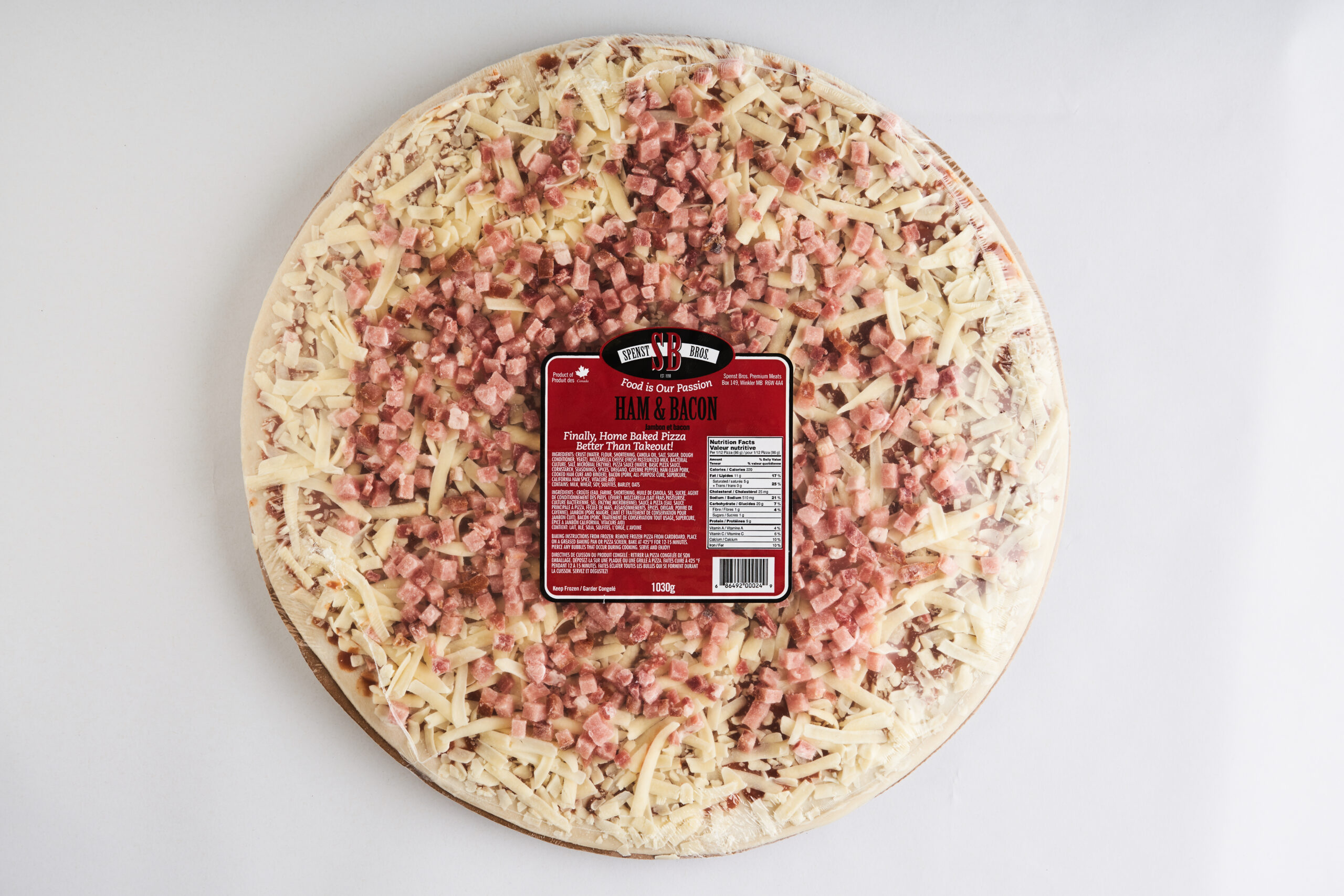 Ham and Bacon Pizza - Spenst Bros. Premium Meats