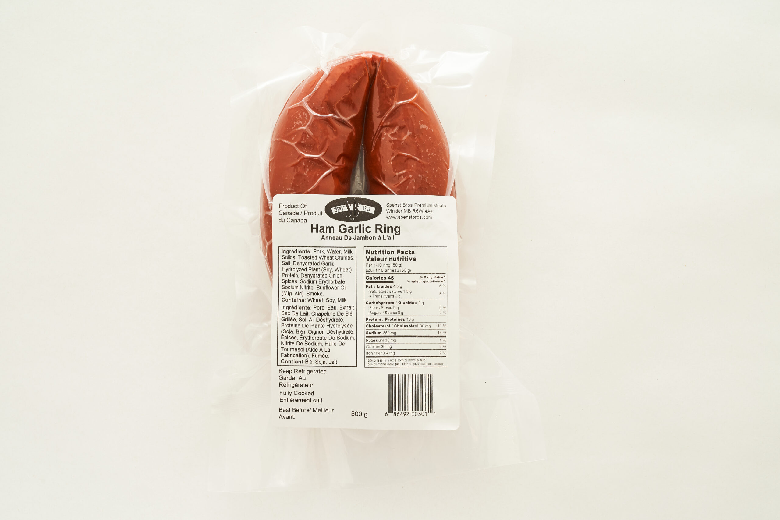 Ham Garlic Ring - Spenst Bros. Premium Meats