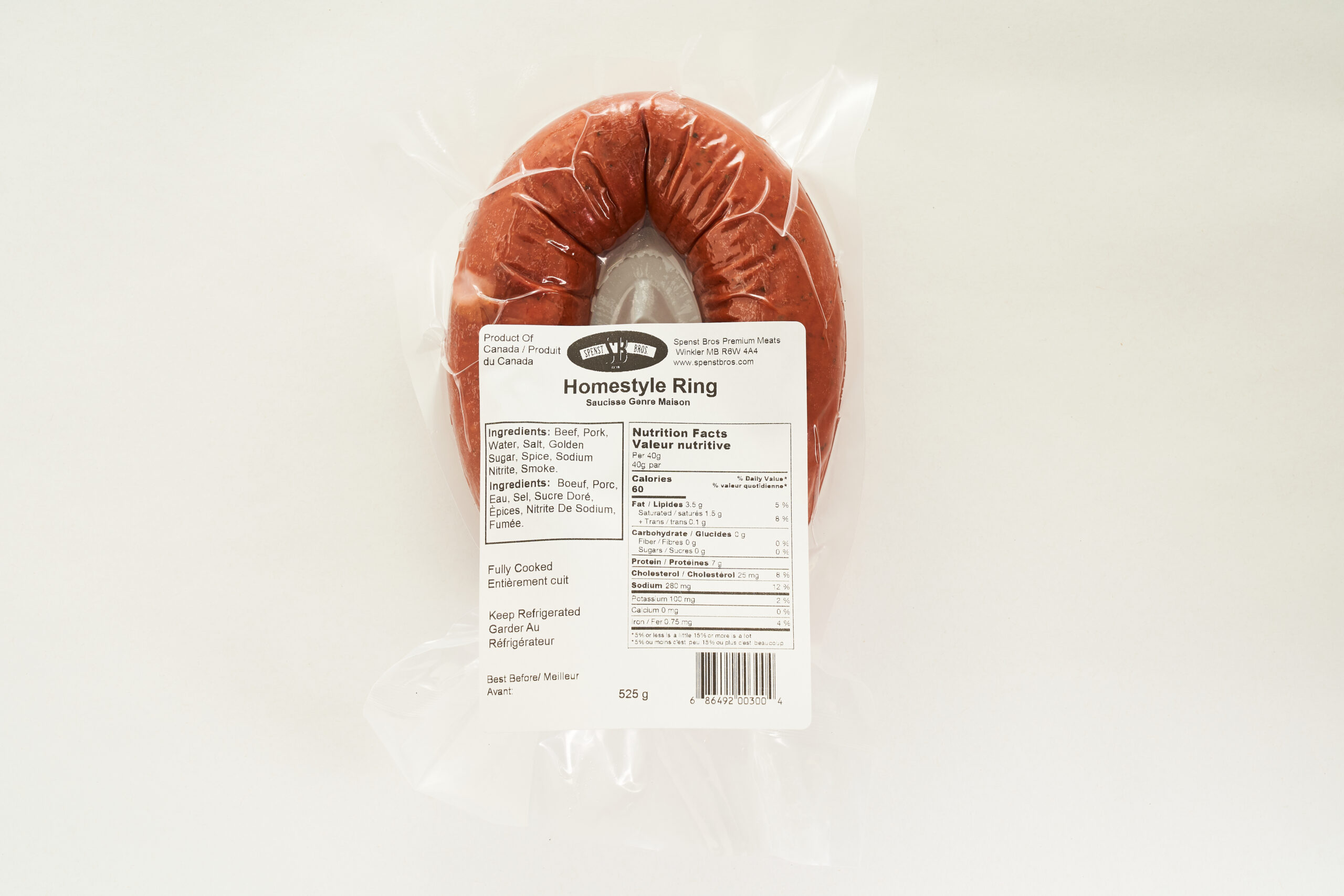 Homestyle Ring (Beef Ring) - Spenst Bros. Premium Meats